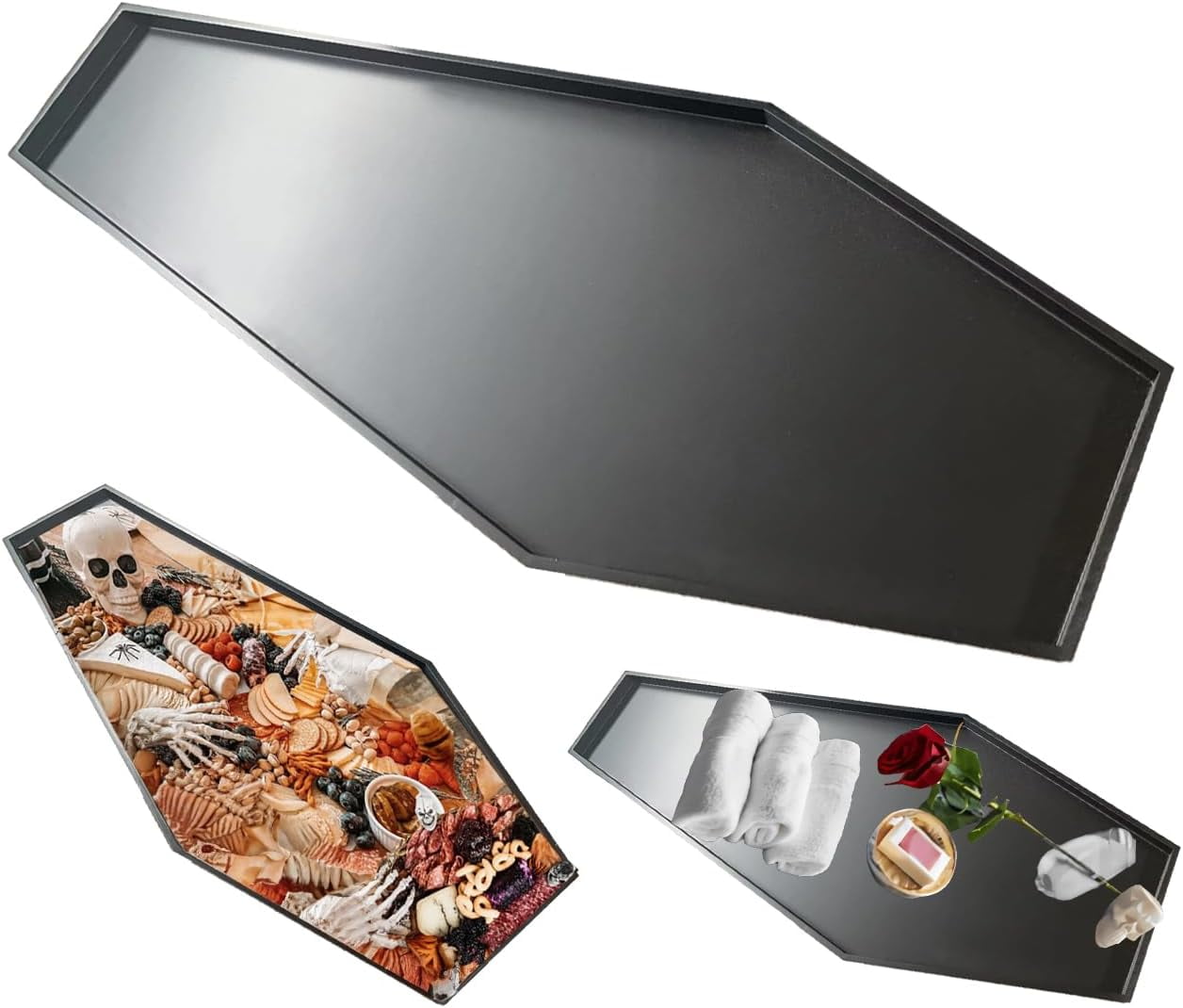 32'' Extra Large Halloween Coffin Charcuterie Board, Serve 8-12 Ghosts ...