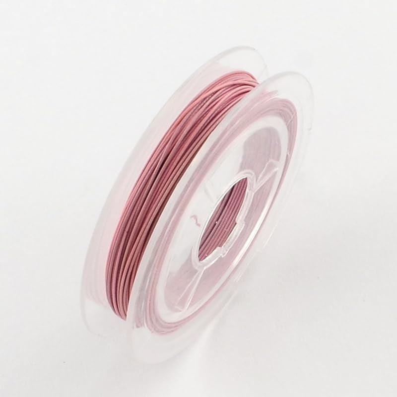 32 Feet 0.38mm Flamingo Color Nylon-Coated Stainless Steel Tiger Tail ...
