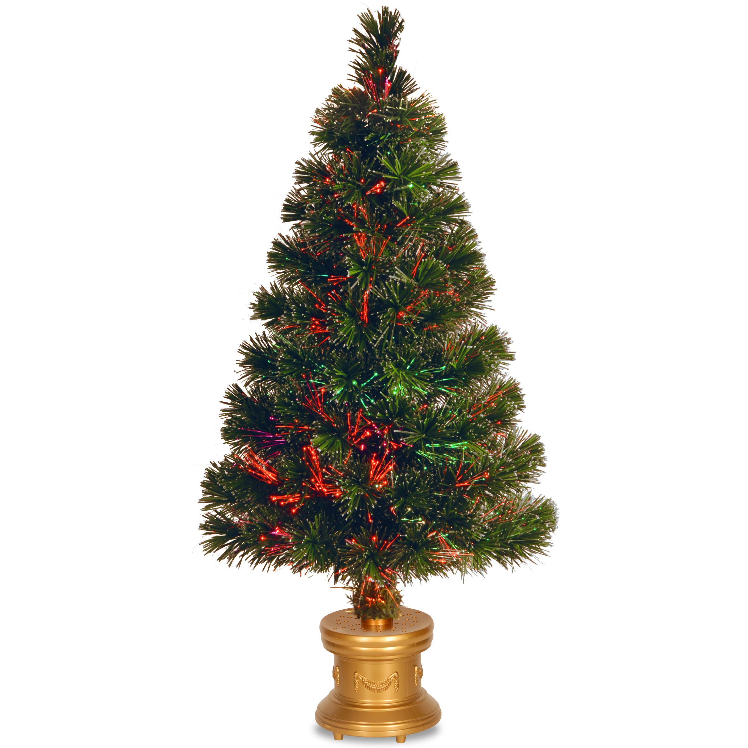 "32"" Evergreen Fireworks Fiber Optic Christmas Tree with Multicolor ...