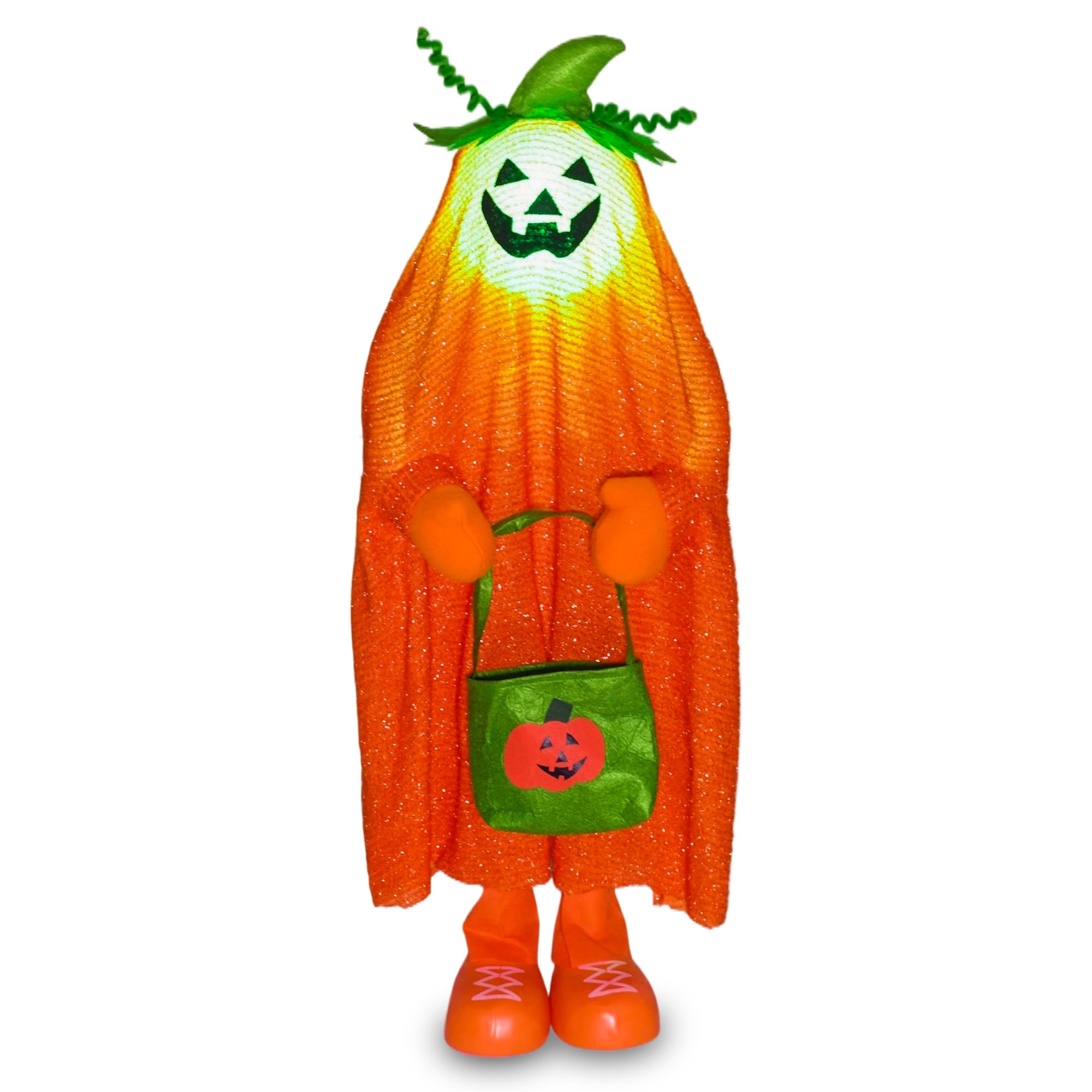 32" Front Porch Light up Halloween Pumpkin Figure Décor, Kit Standing ...