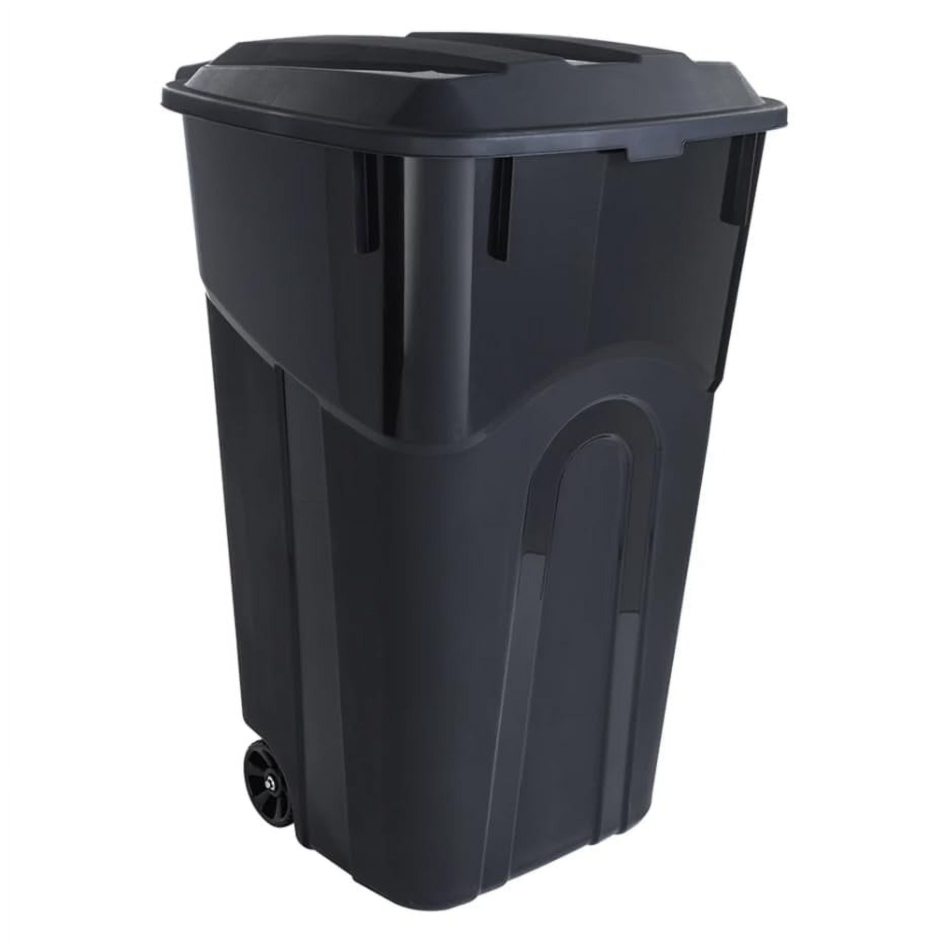 32 Gallon Heavy Duty Plastic Garbage Cans Trash Cans Rubbish Bin with ...