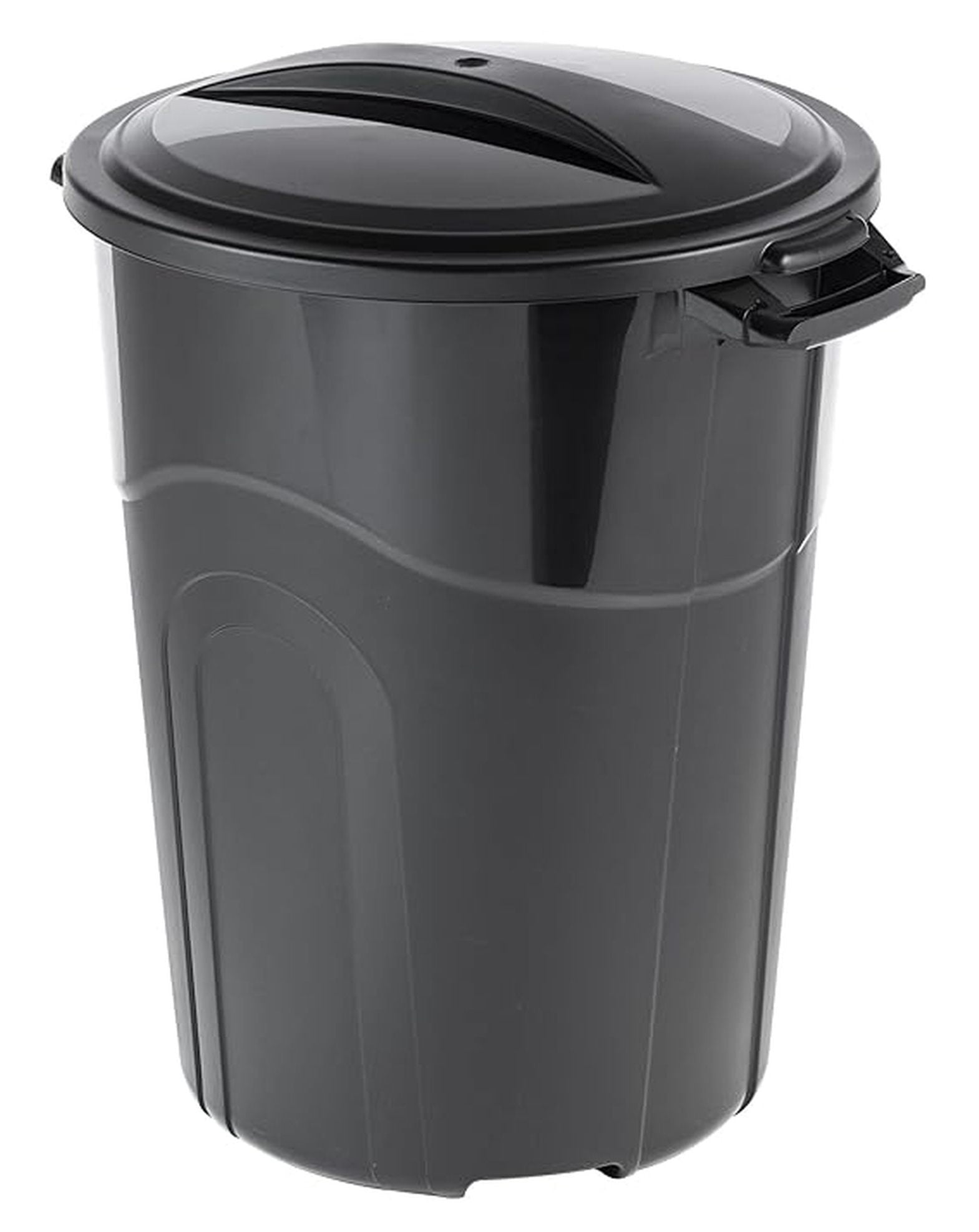 32 Gallon Heavy Duty Plastic Outdoor Trash Can with Lid, Lock & Easy ...