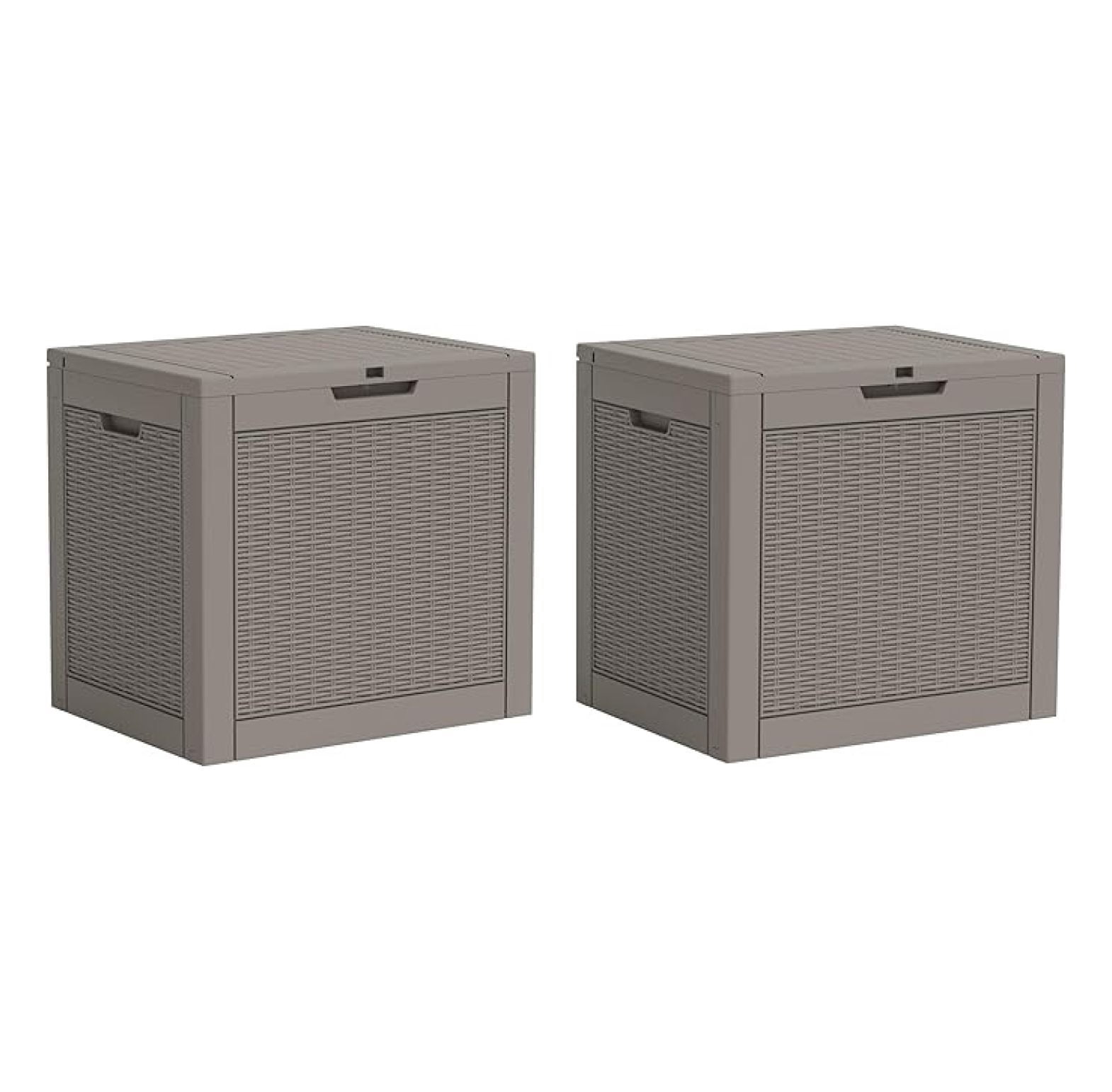 32 Gallon Outdoor Storage Box, Resin Deck Boxes Outdoor Waterproof For ...