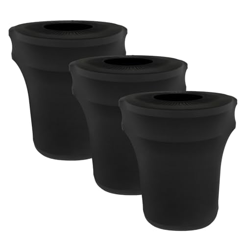 32 Gallon Stretch Spandex Trash Can Cover, 3 Pack Outdoor Fitted Waste ...