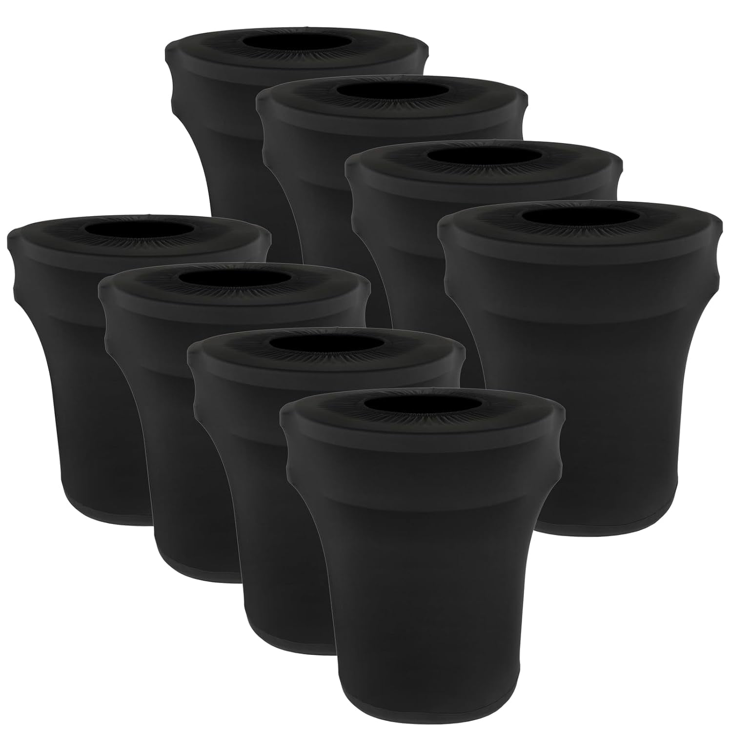 32 Gallon Stretch Spandex Trash Can Cover, 8 Pack Outdoor Fitted Waste ...