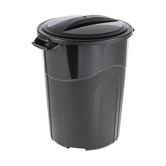 32 Gallon Trash Can, Heavy Duty Plastic Waste Container with Lock Lid ...