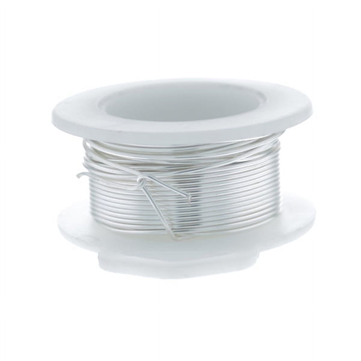 32 Gauge Round Silver Plated Silver Copper Craft Wire - 150 ft ...