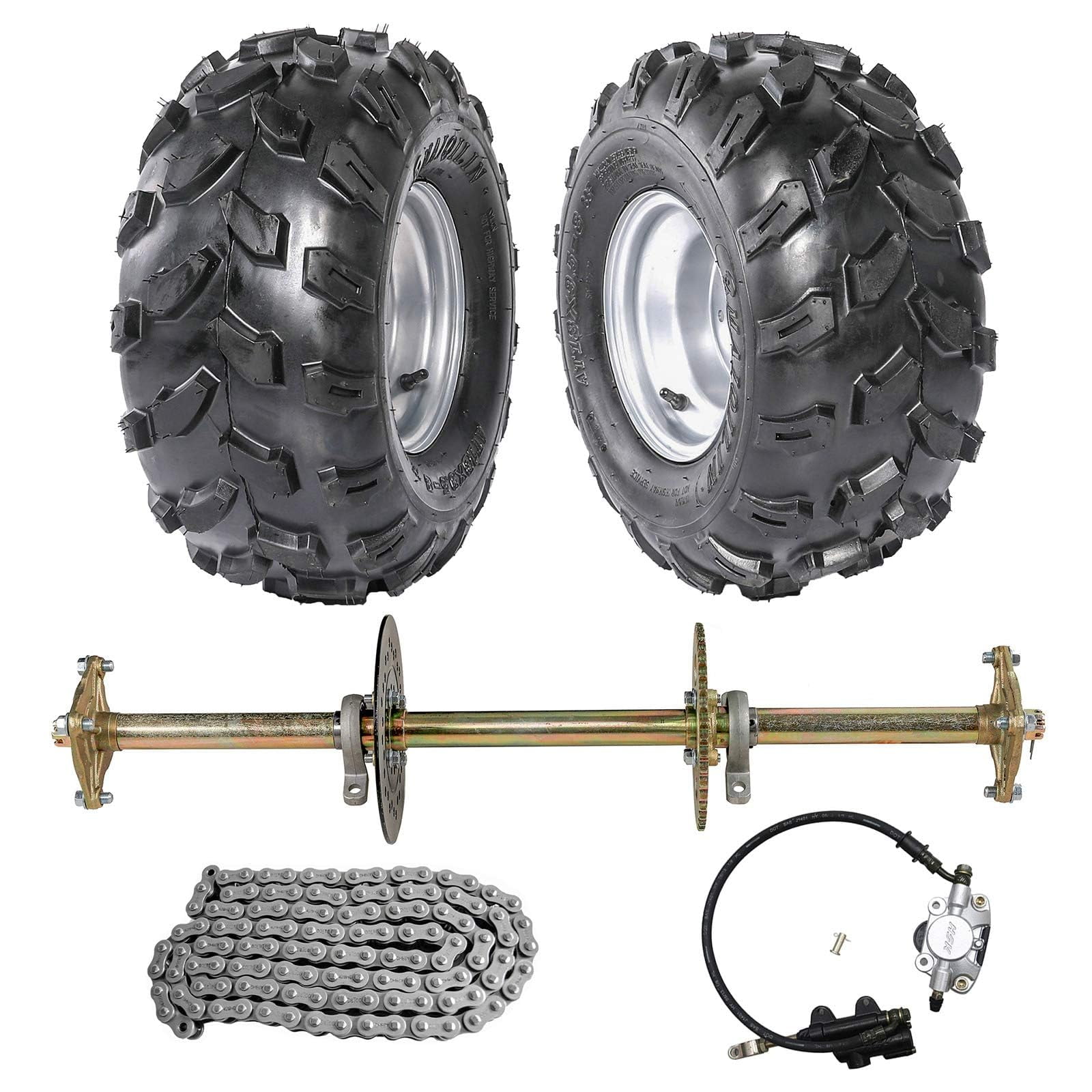 32" Go Kart Rear Live Axle Kit w/ 18x9.50-8" Wheels Tires Rims, 428 41T ...