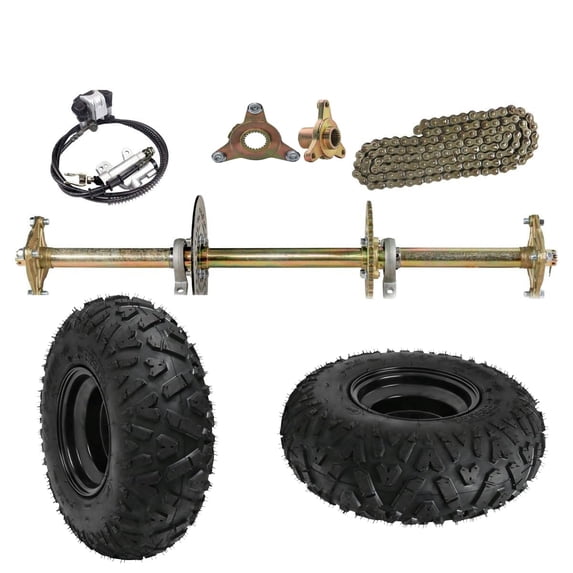 32" Go-kart Rear Live Axle Kit 420 Chain Sprocket 3 Stud Wheel Hub ...
