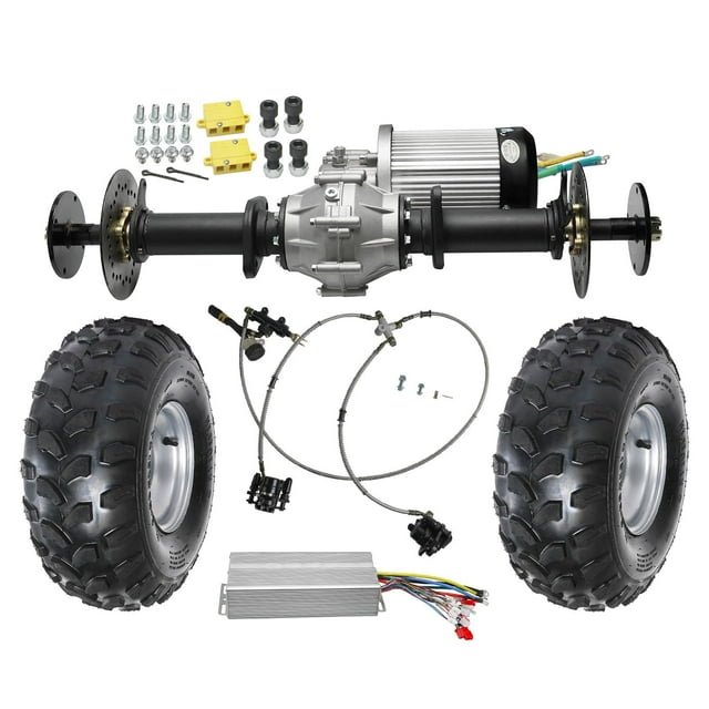 32" Golf Cart Rear Differential Axle Kit with Powerful 60V 3000W DC Brushless Motor 5000RPM For ...