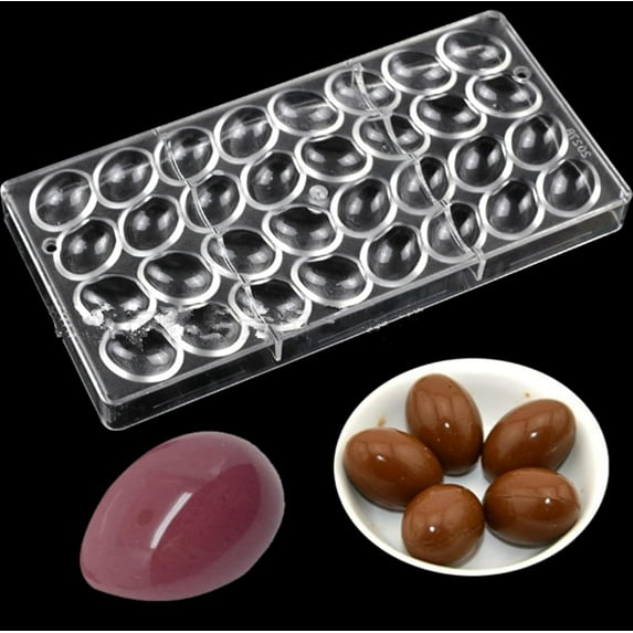 32 Grid Oval Egg Shape Chocolate Candy Mold PC Polycarbonate Chocolate ...