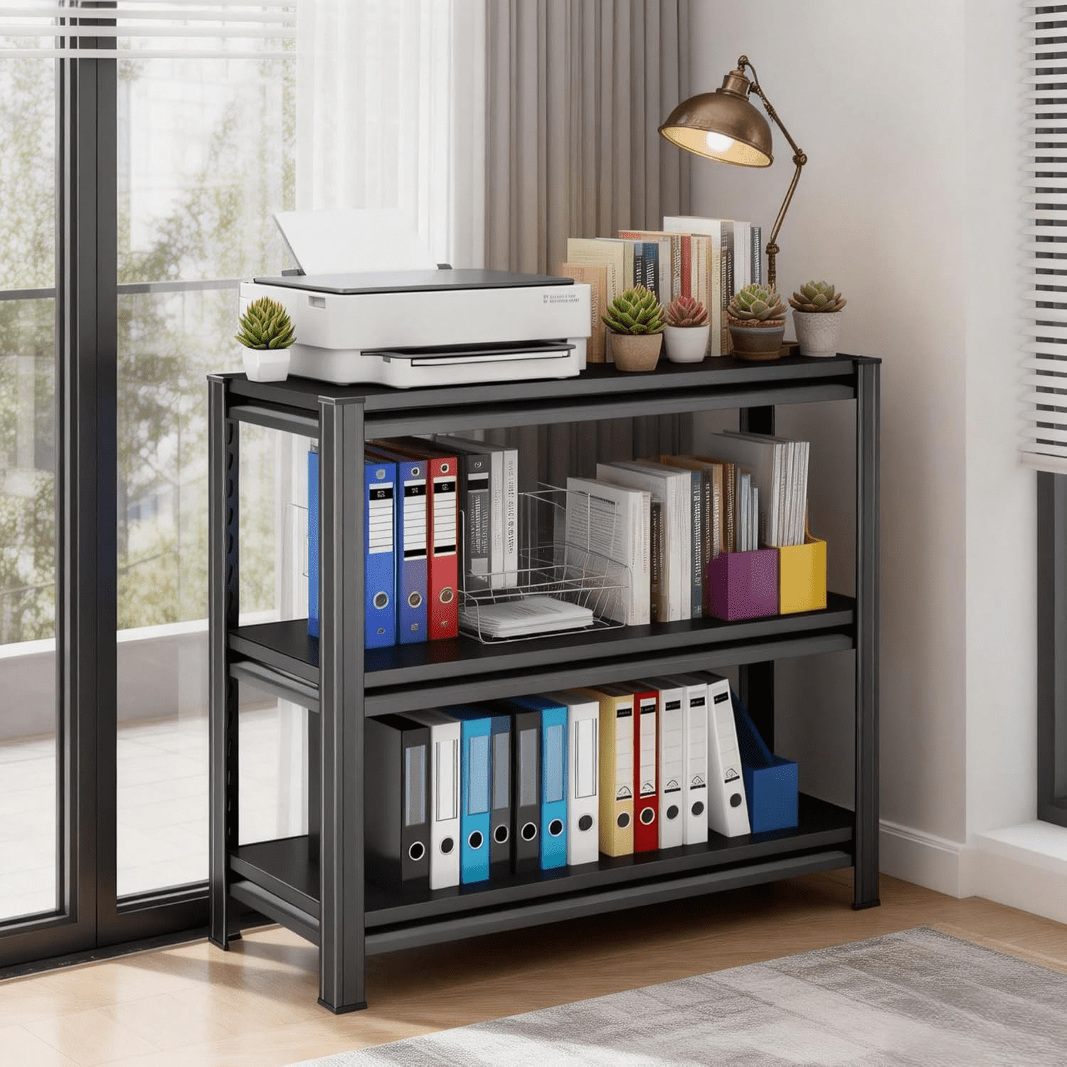 32"H Metal Garage Shelving Units，3 Tier Heavy Duty Shelving Unit，1650 ...