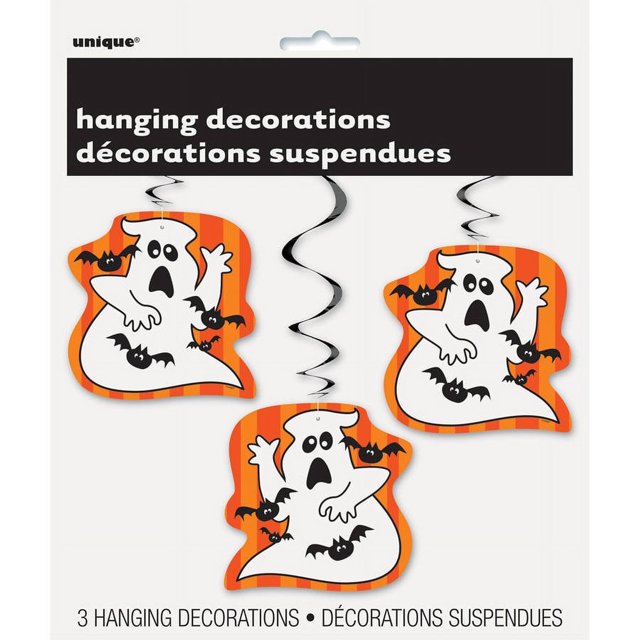 32" Hanging Scaredy Bat Ghost Halloween Decorations, 3-Count - Walmart.com