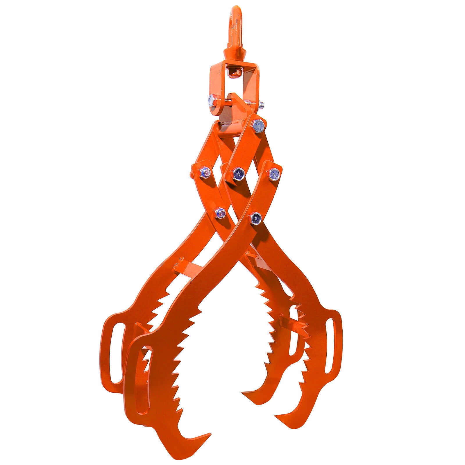 32" Heavy-Duty 4-Claw Timber Log Lifting Tongs Grabber Solid Steel for ...