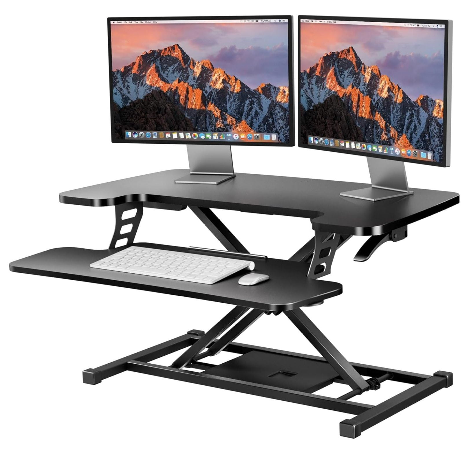 32" Height Adjustable Standing Desk Converter, Switch Sit to Stand ...