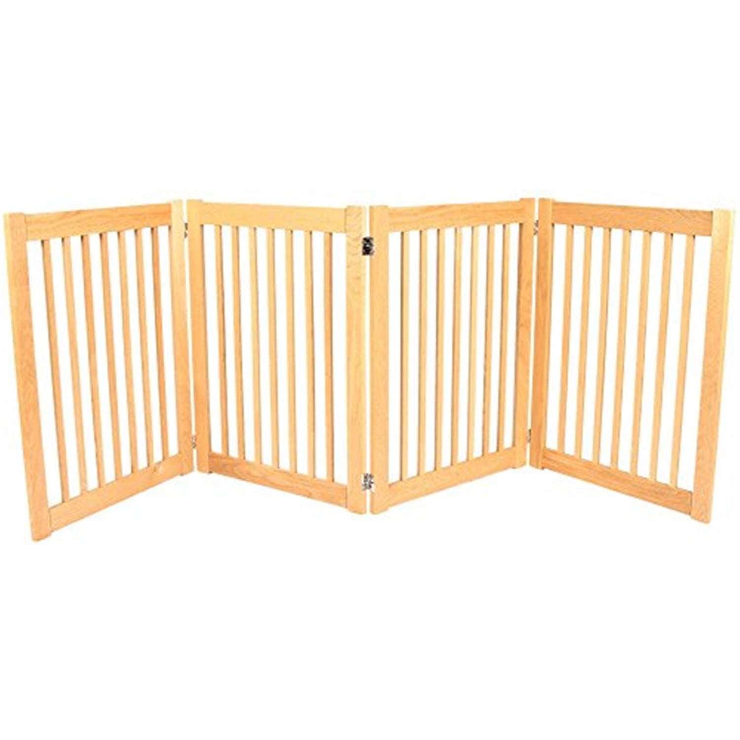 32" Highlander Legacy - 4 Panel Free Standing Wood Outdoor Pet Gate ...