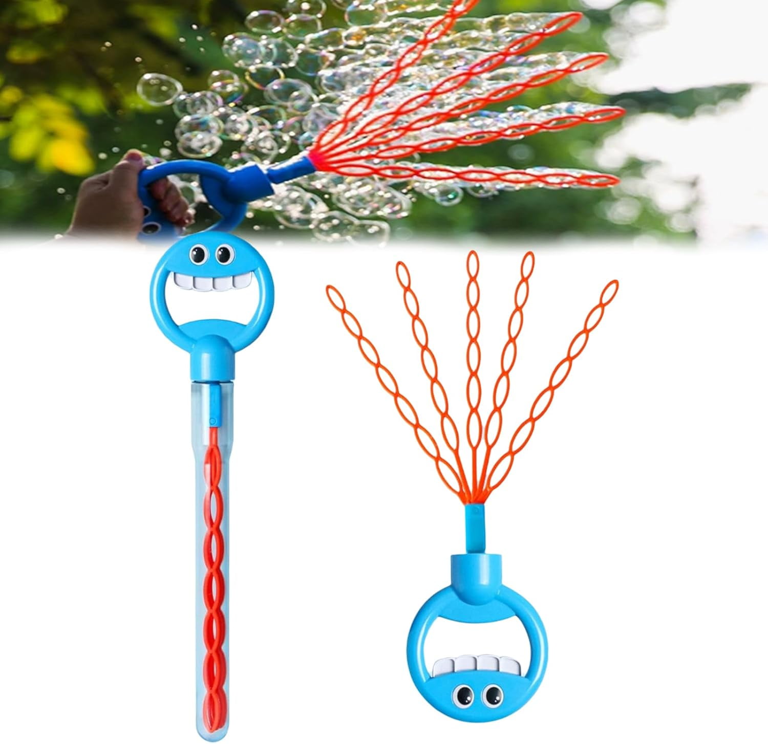 32-Hole Five-Claw Bubble Wand, 5 Claw Smiley Face Bubble Stick, Smiley ...
