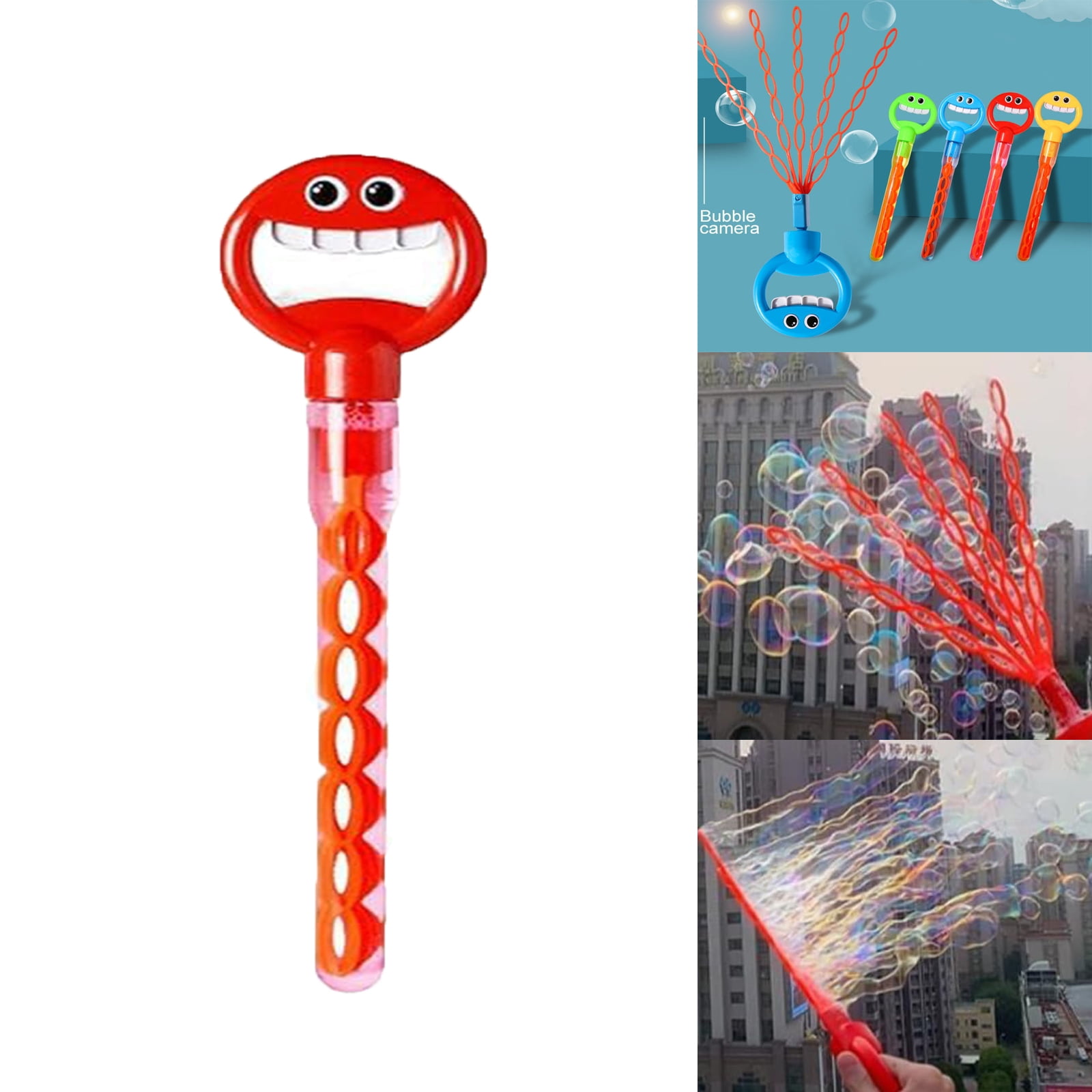 32-Hole Smiley Face Bubble Wand with Five Claws, 32-Hole Smiley Face ...