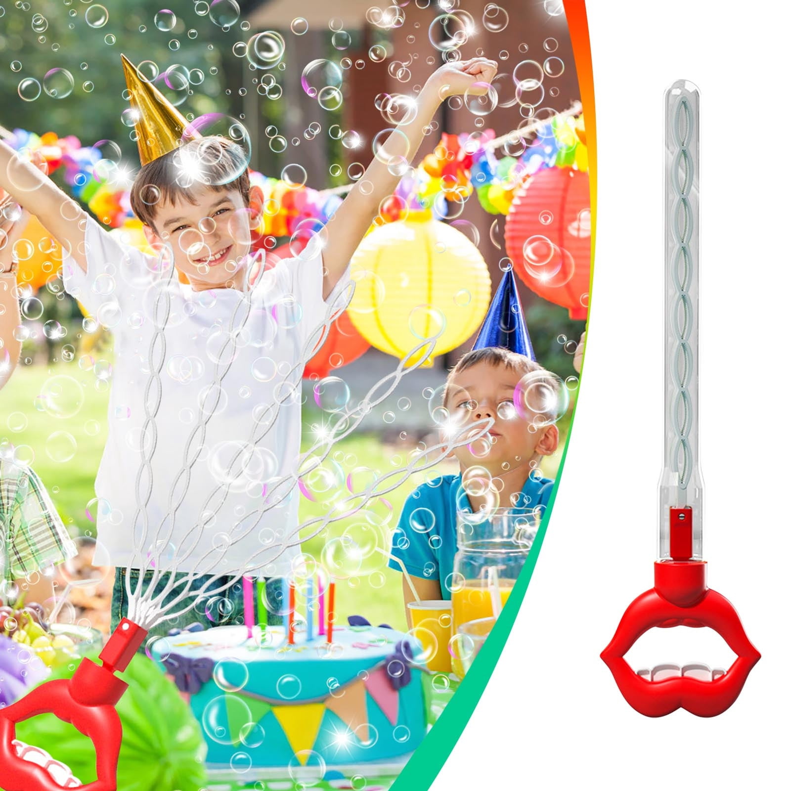 32-Hole Smiley Face Bubble Wand with Five Claws,Magical 5-Claw Smiley ...