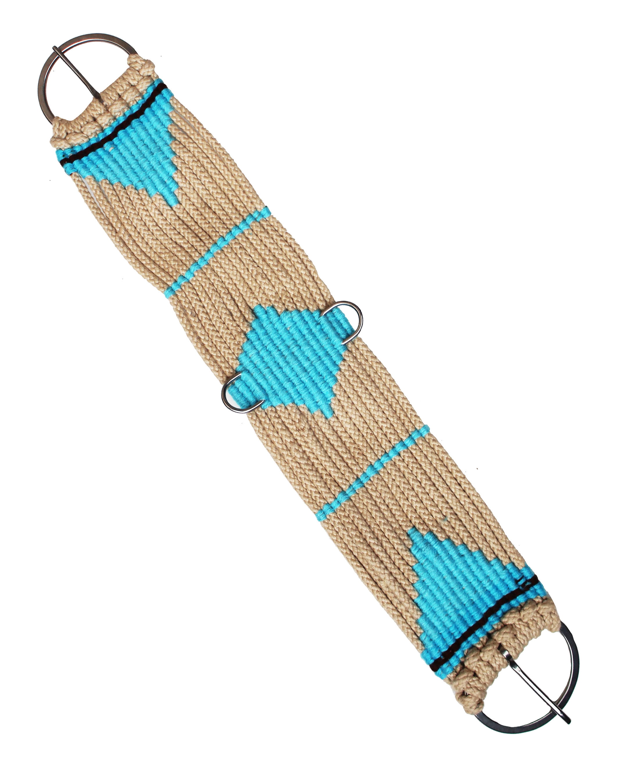 32" Horse Western Saddle Tack 15 Strand Cotton Acrylic Straight Cinch ...