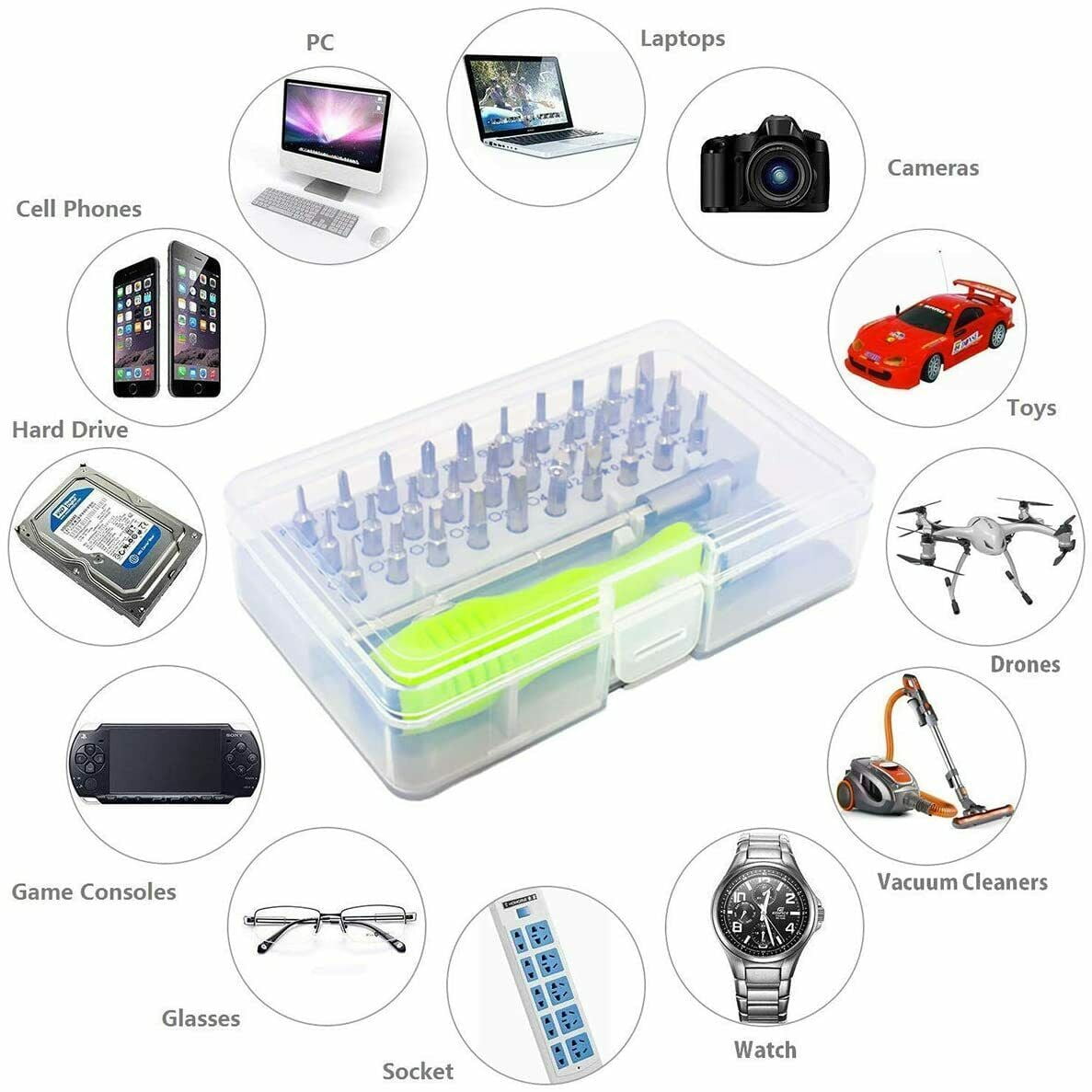 32 IN 1 Small Magnetic Screwdriver Set Torx Driver Professional Repair ...