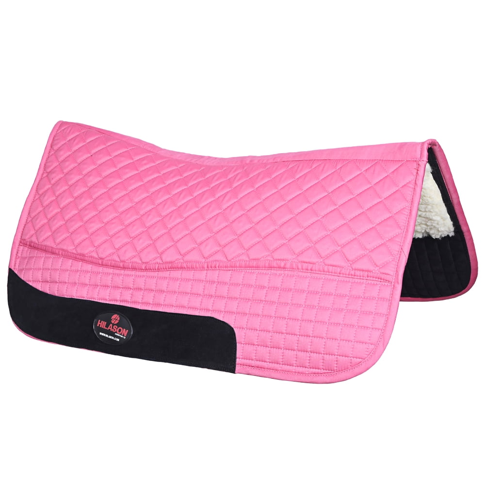 HILASON Western Barrel Racing Horse Saddle Pad, All Purpose, Pink ...