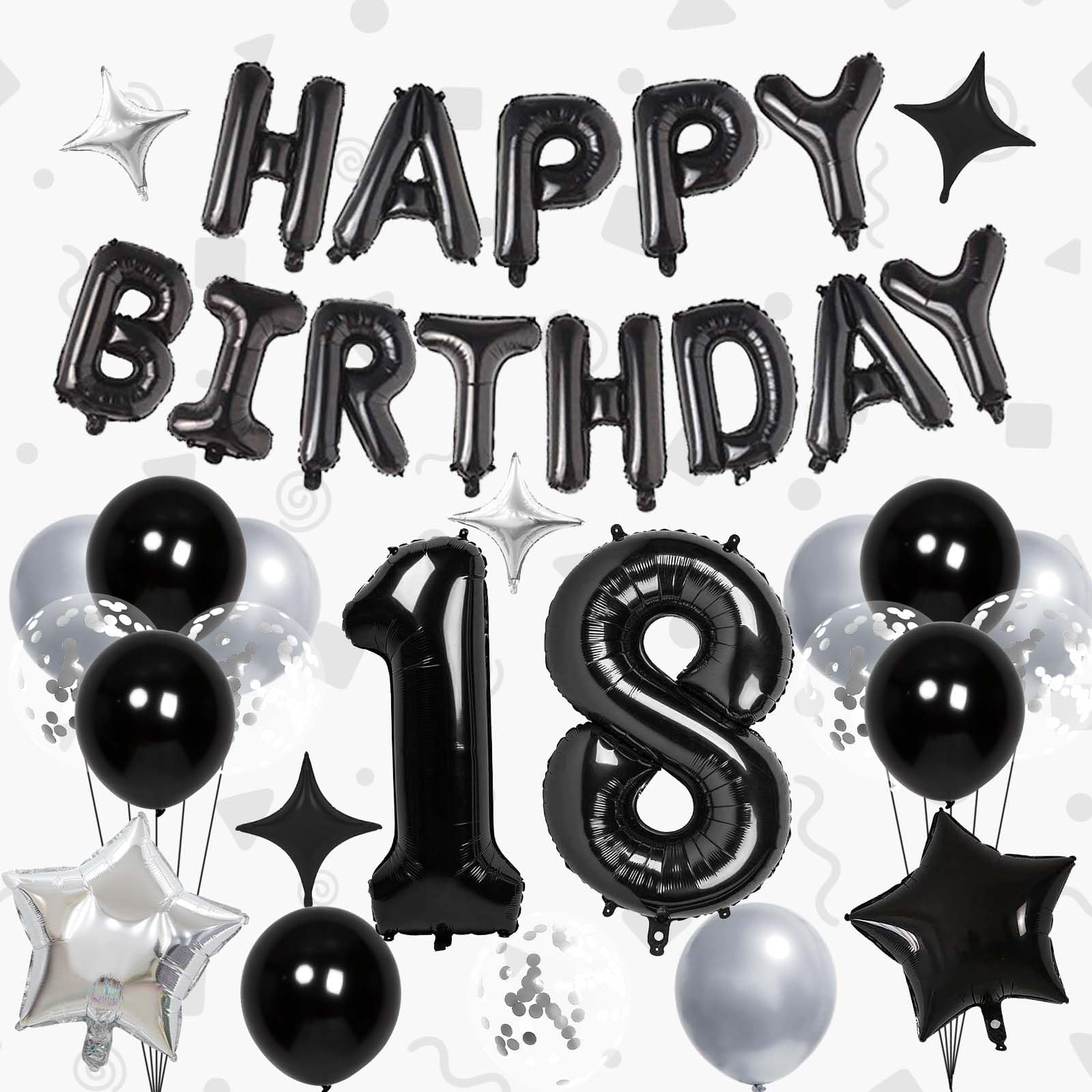 32 Inch 18 Balloon Numbers, Happy KKS1 Birthday Balloons Banner 16 Inch ...