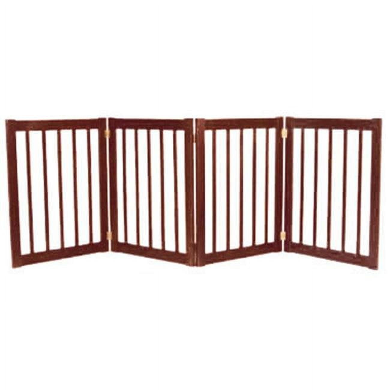 32 Inch 4 Panel Free Standing EZ Gate - Mahogany - Walmart.com
