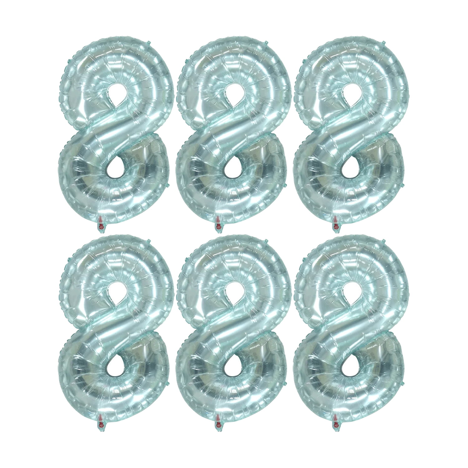 32 Inch 8 Jellies Foil Number Balloons for New Year Eve Festival Party ...