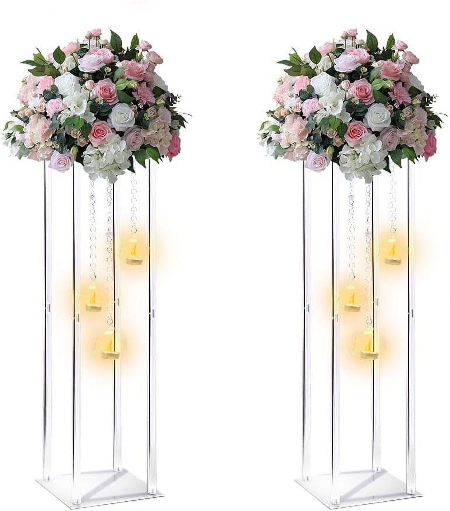 32 Inch Acrylic Columns Vases, Set of 2 - Walmart.com
