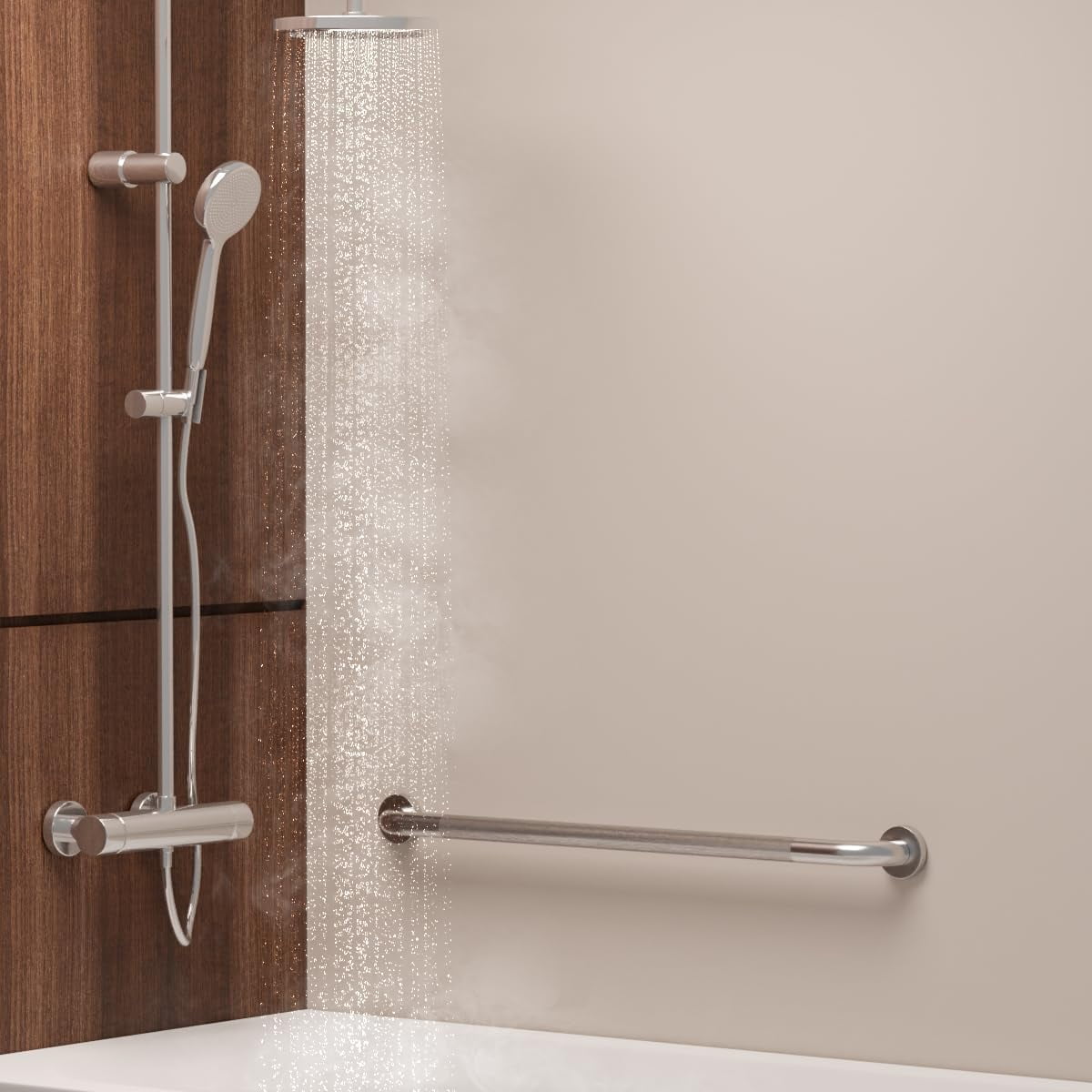 32 Inch Anti Slip Shower Grab Bar, 2 Pack Stainless Steel Bathroom Grab ...