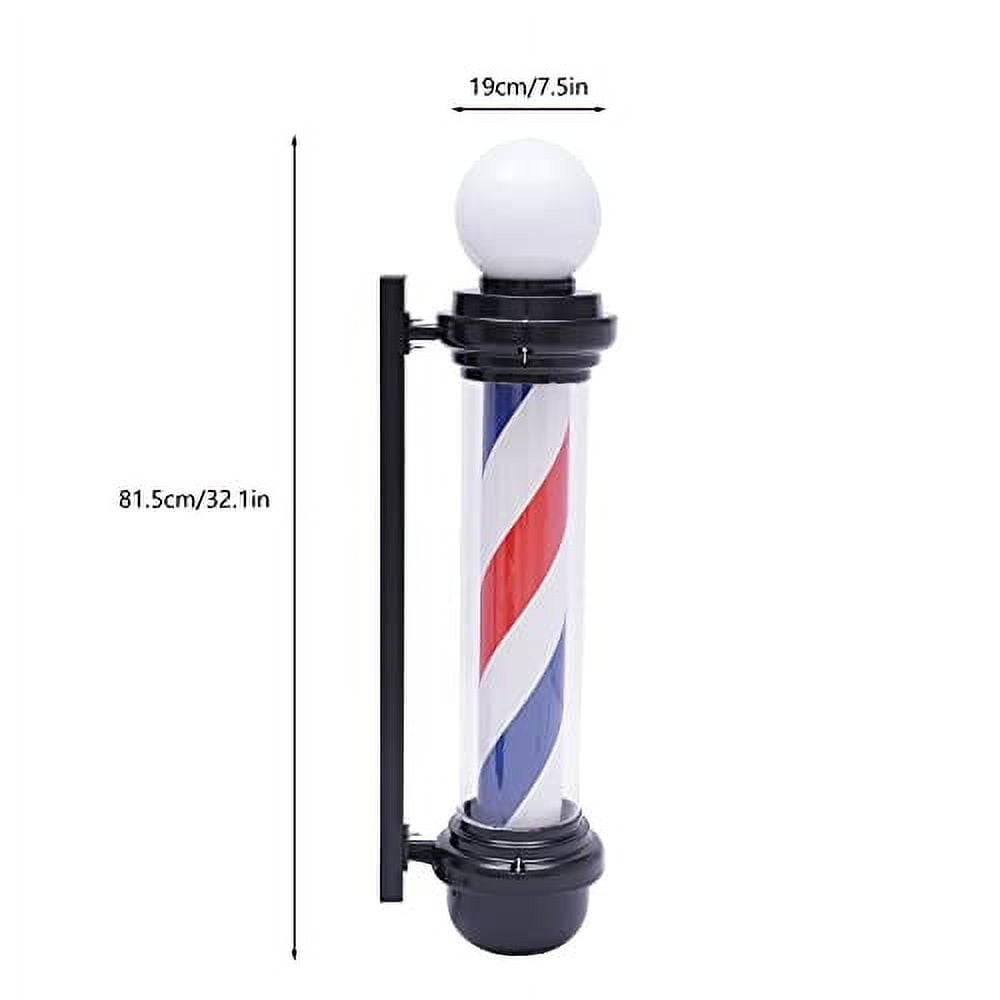 32 Inch Barber Pole Light Red White Blue LED Strips Rotating Hair Salon ...
