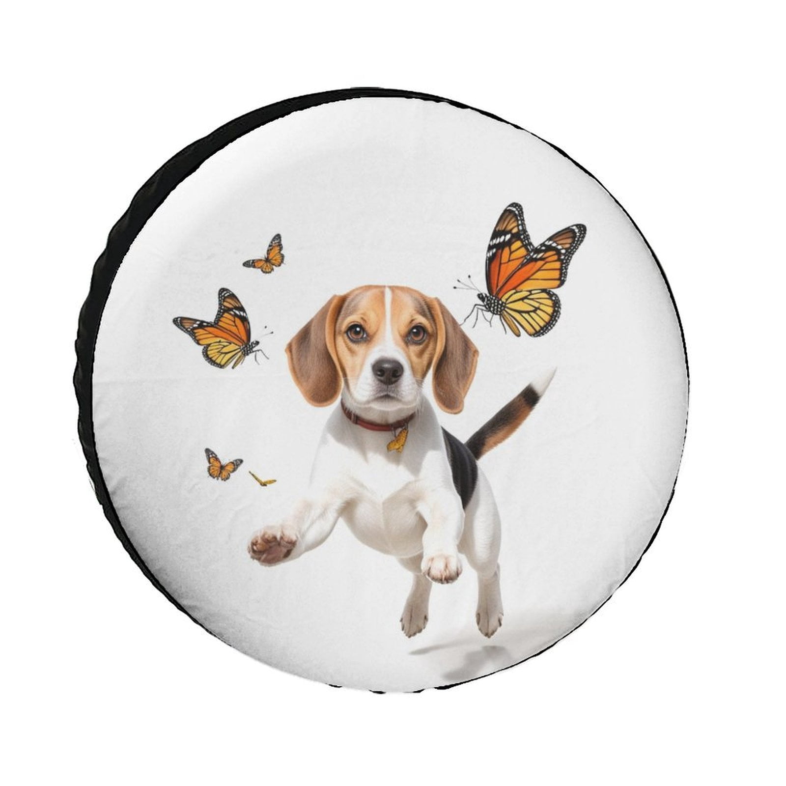32 Inch Beagle Dog With Butterfly Printed Camping Spare Tire Cover ...