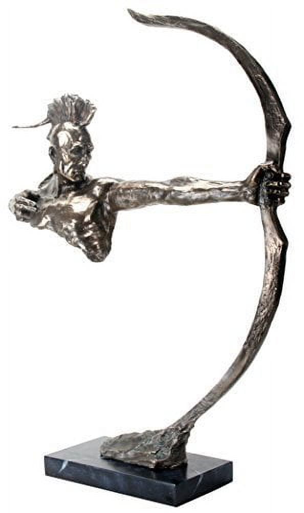 32 Inch Bronze Colored Indian Head Bust with Arm Shooting Bow Statue by ...