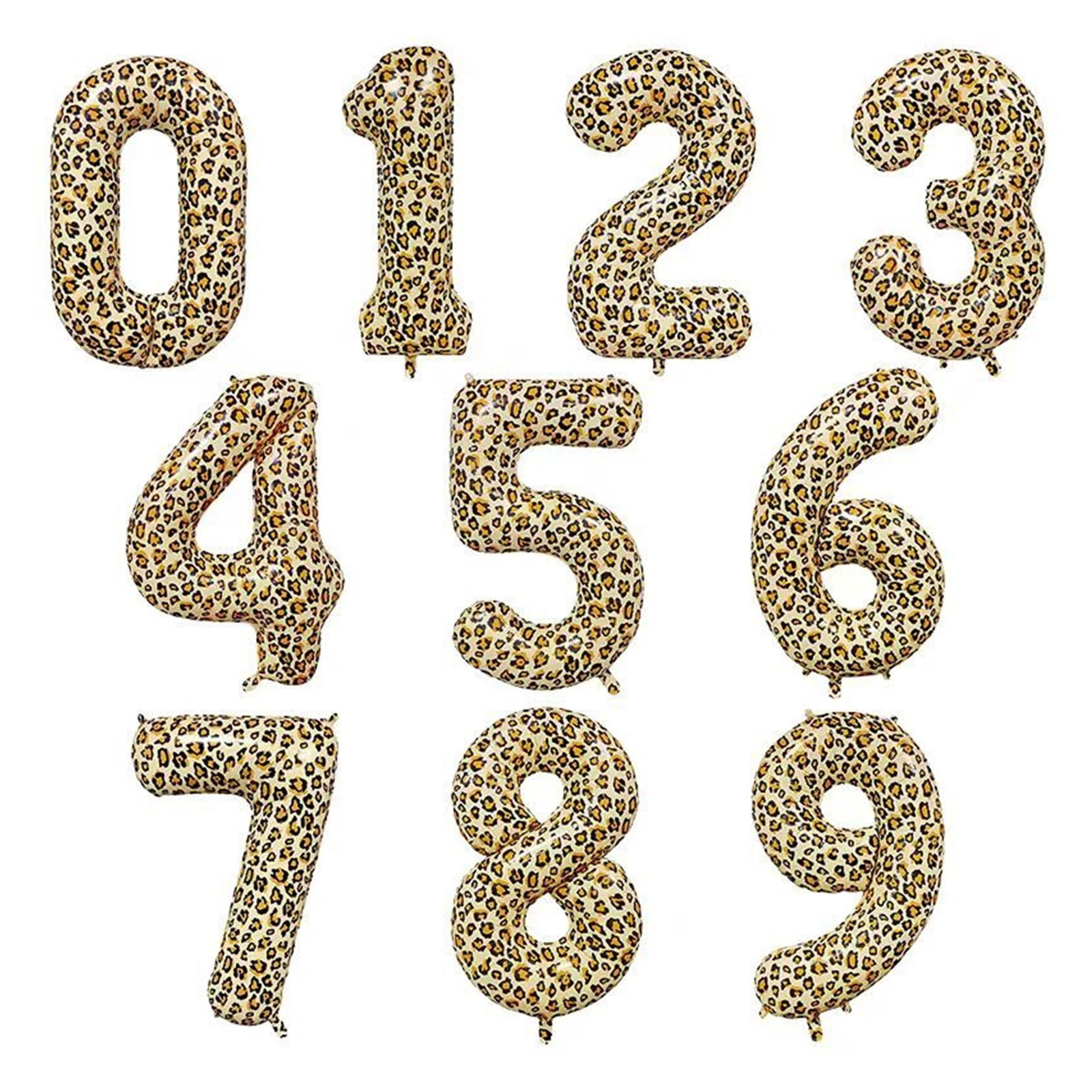 32 Inch Cheetah Leopard Print Digital Aluminum Film Balloon 0-9 Digital ...