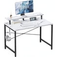 32 Inch Compact Computer Desk with Monitor Stand and Headphone Hook ...