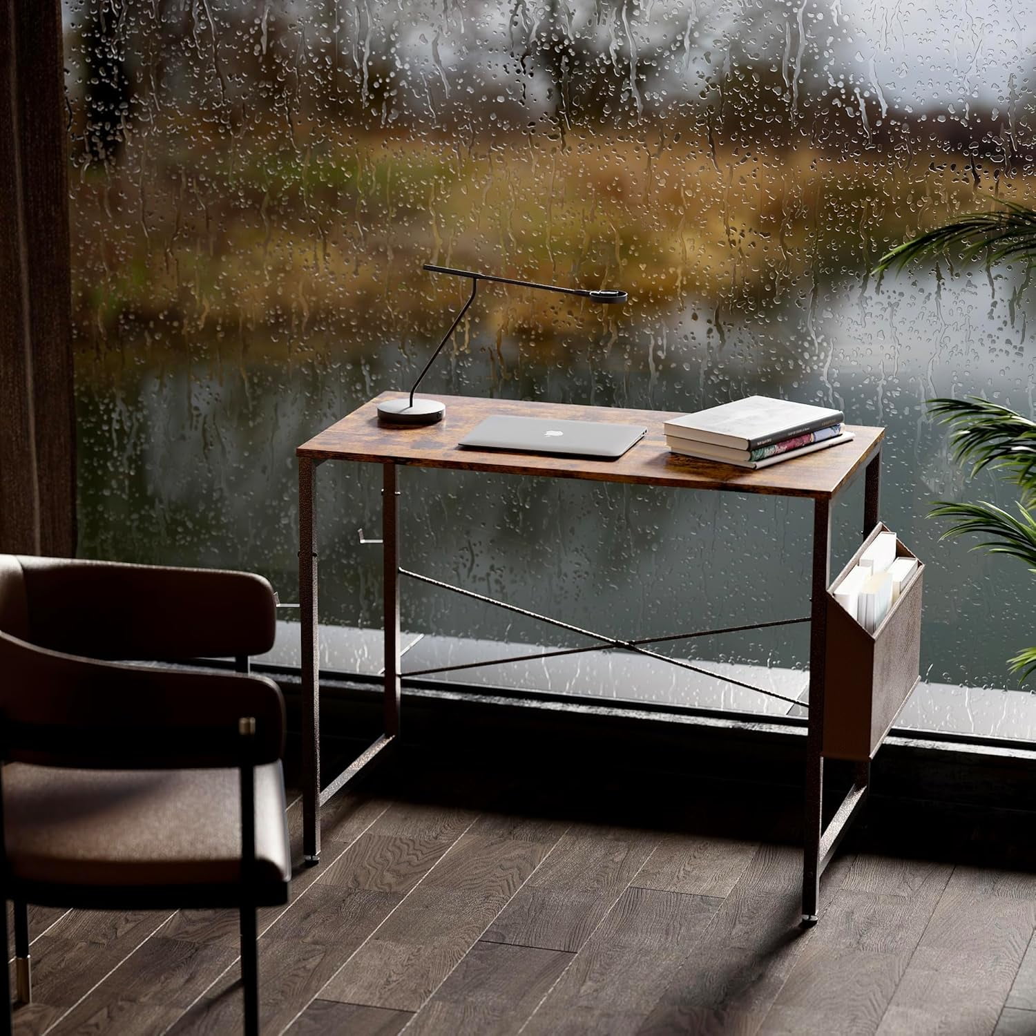 32 Inch Computer Desk Small Spaces Desk with Storage Bag for Bedroom ...