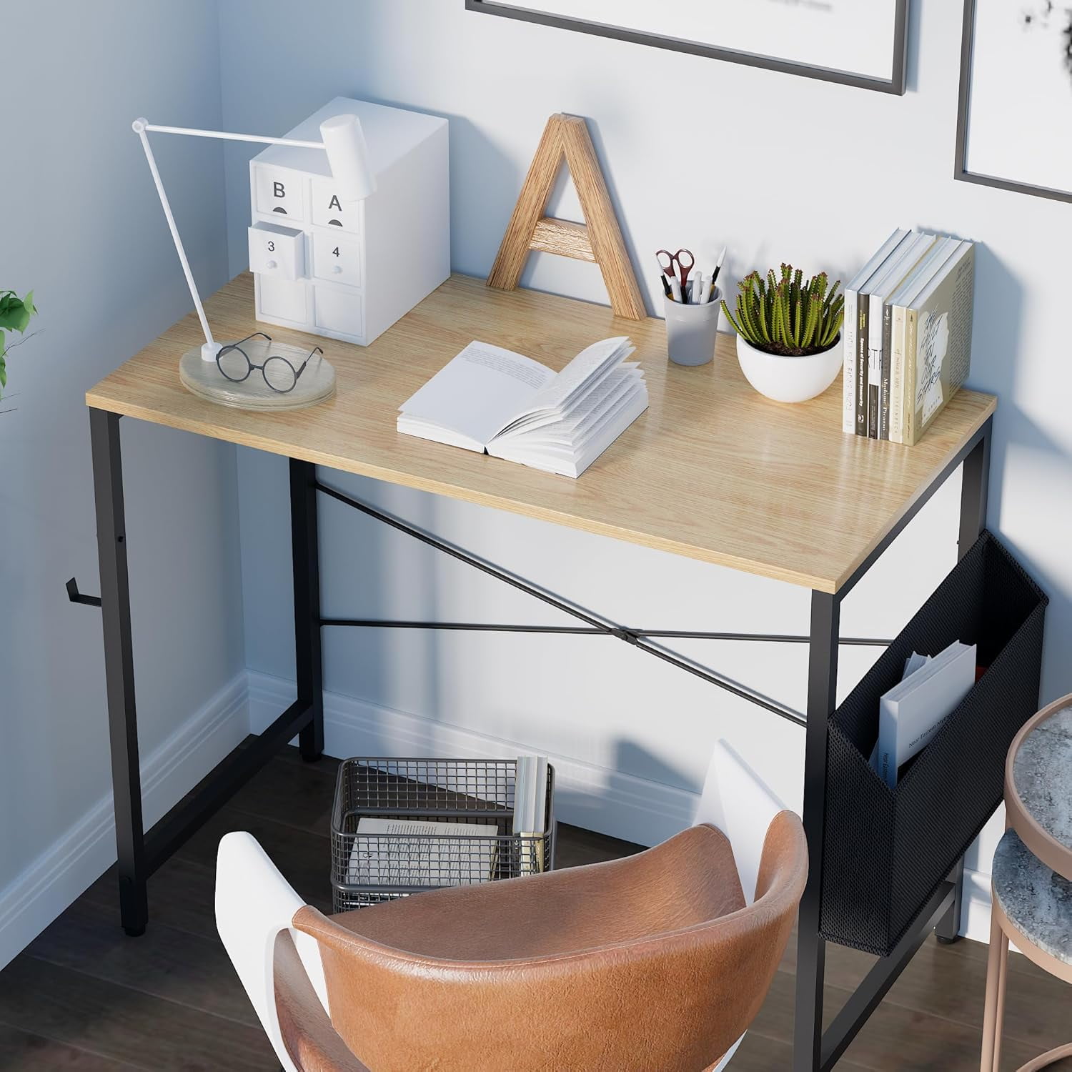 32 Inch Computer Desk for Small Spaces, Home Office Work Desk with ...