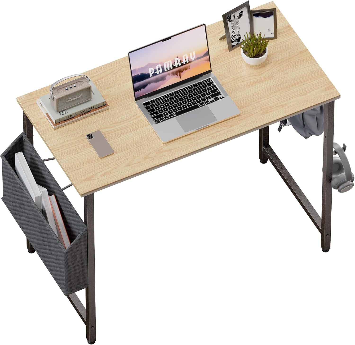 32 Inch Computer Desk for Small Spaces with Storage Bag, Home Office ...