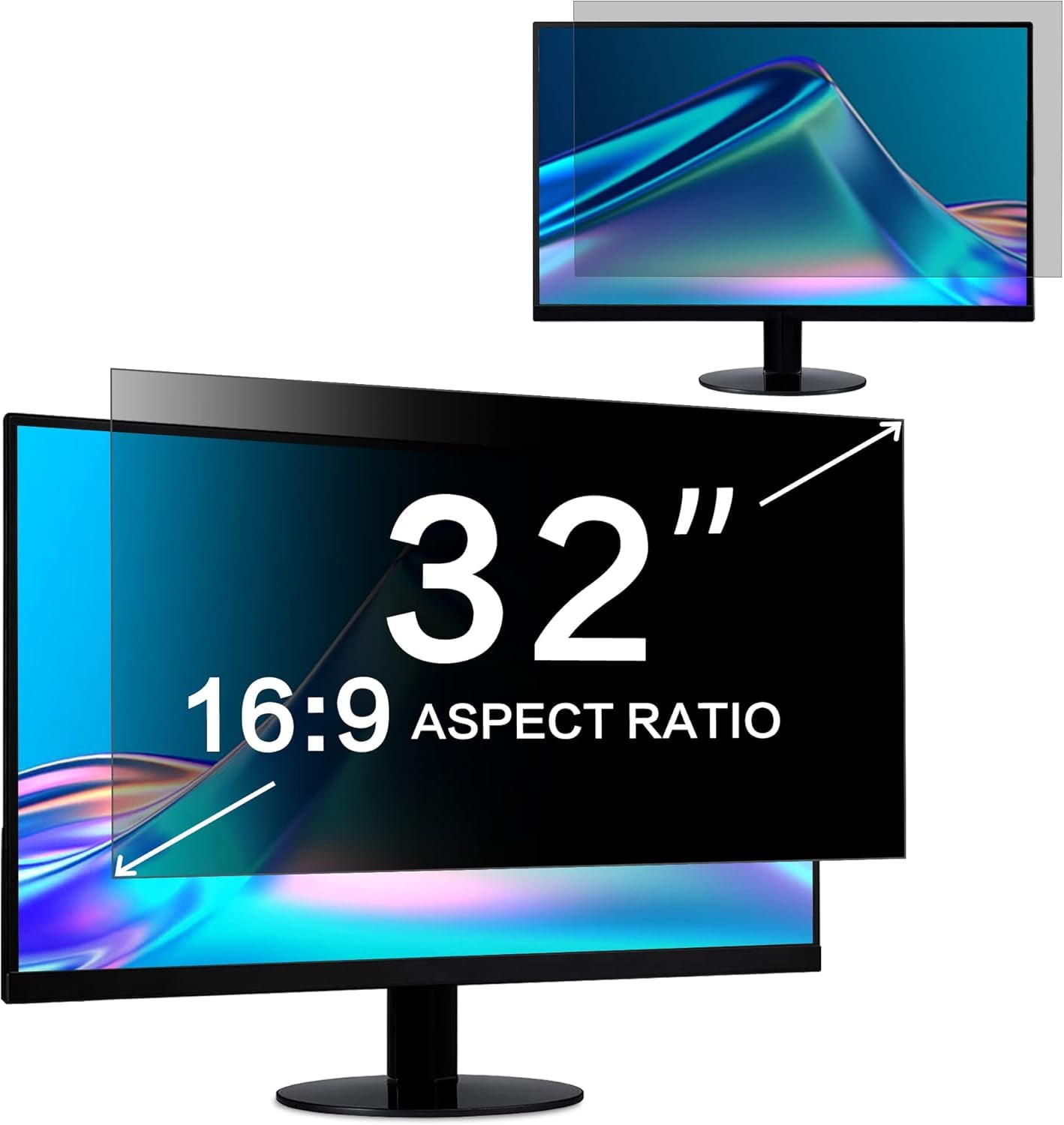 32 Inch Computer Privacy Screen Filter for 16:9 Widescreen Computer ...