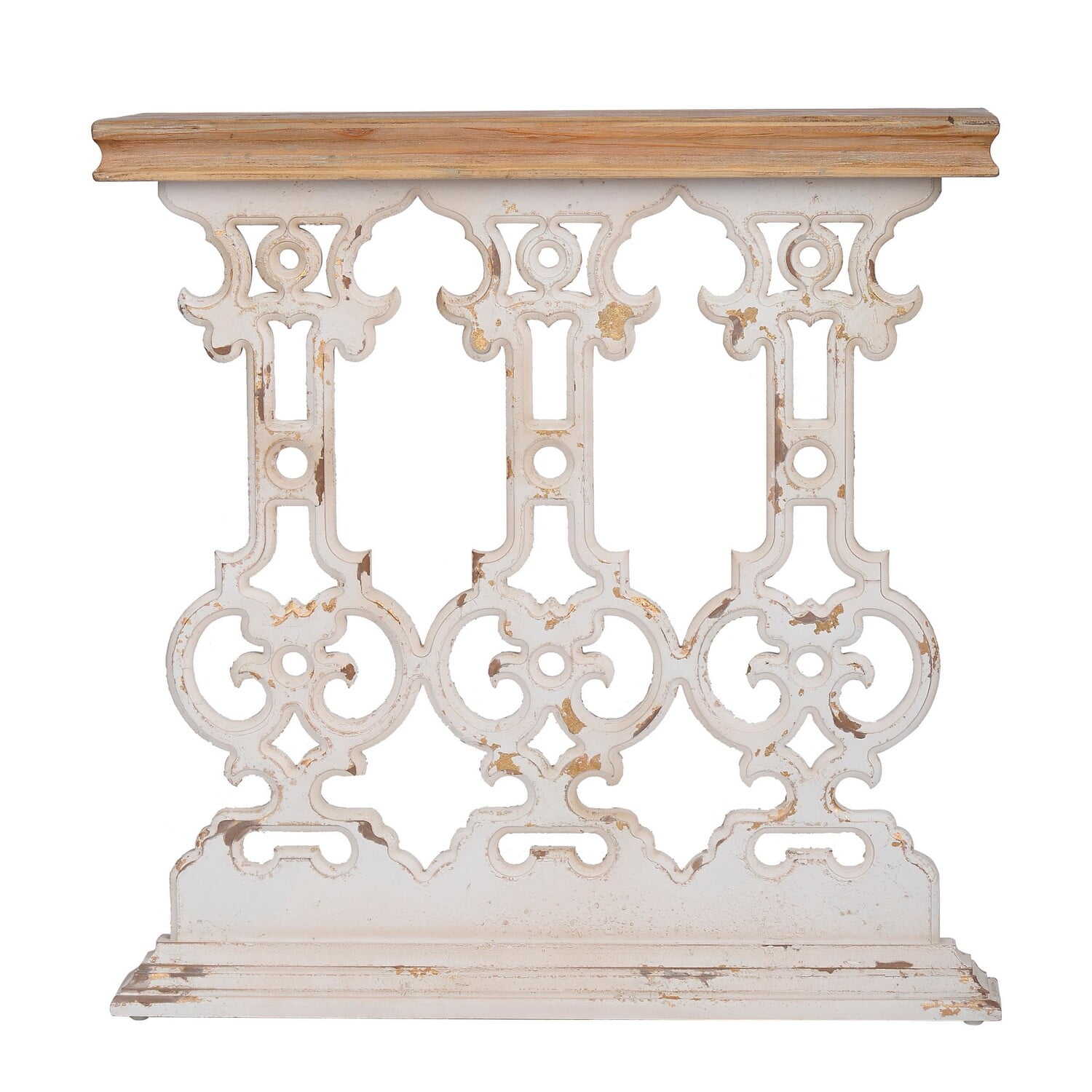32 Inch Console Table, Fir Wood, Traditional, Scrollwork, Antique White ...