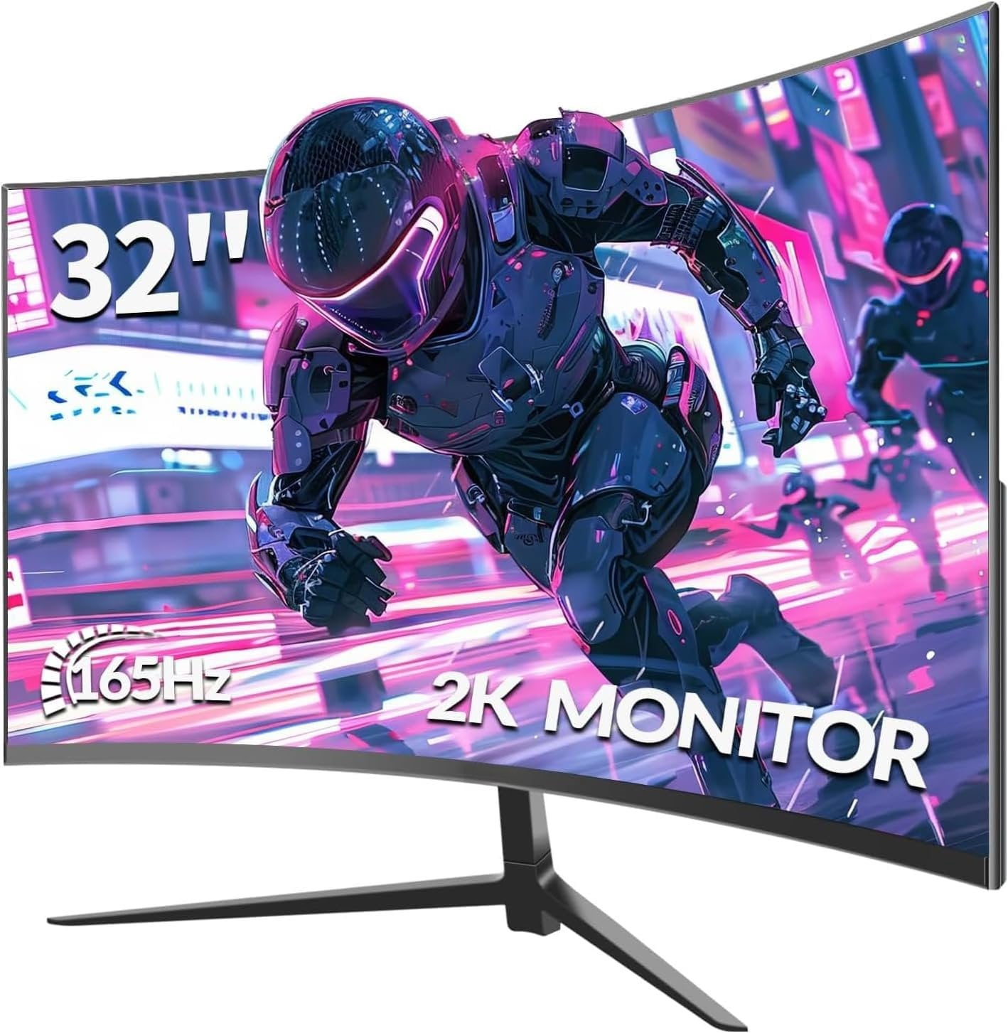 32 Inch Curved ,1440p VA Screen 165Hz, 1500R Curved Gming ,Computer 1ms ...