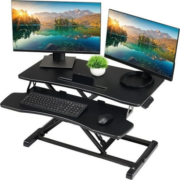 Kaimei 32 Inch Height Adjustable Standing Desk Converter, Sit to Stand ...