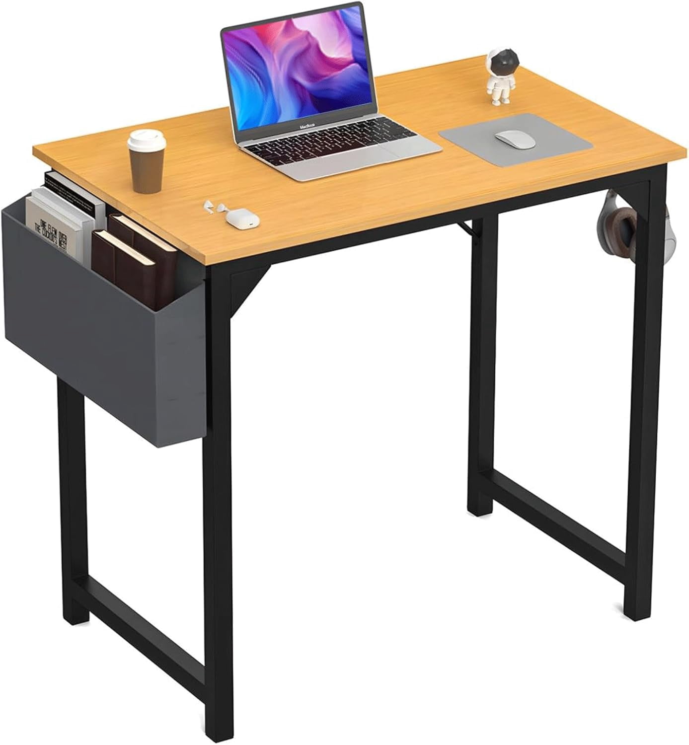 32 Inch Desk Office with Storage, Modern Simple Style Gaming Computer ...