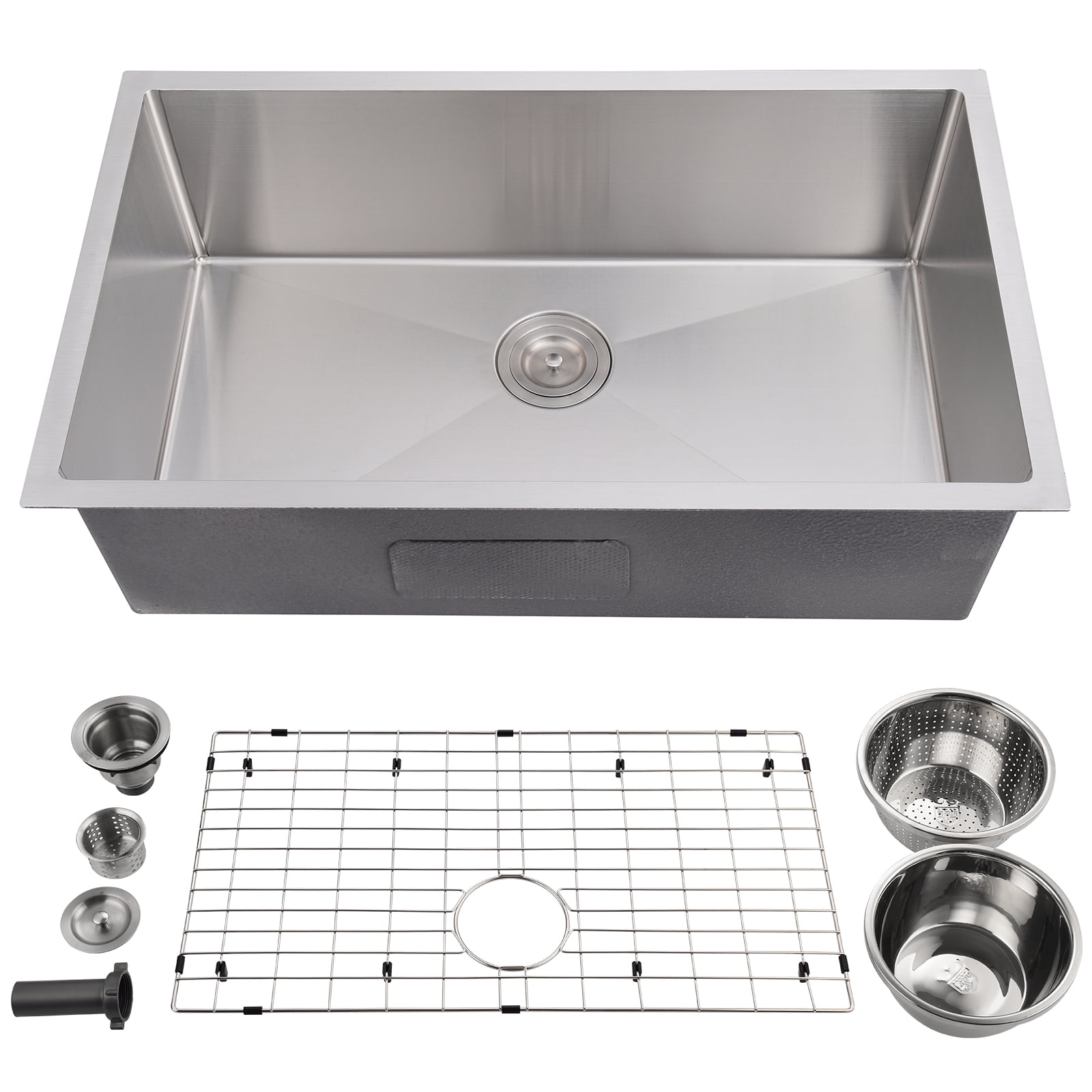 32 Inch Kitchen Sink for Single Bowl, Undermount Kitchen Sink Stainless ...