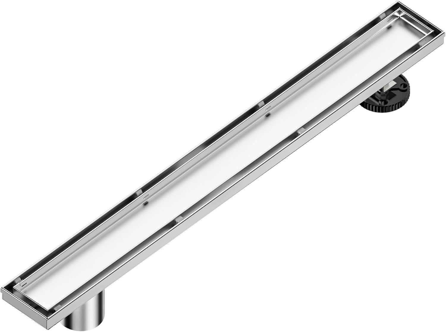 32-Inch Offset Linear Shower Drain with Tile Insert Grate Cover ...