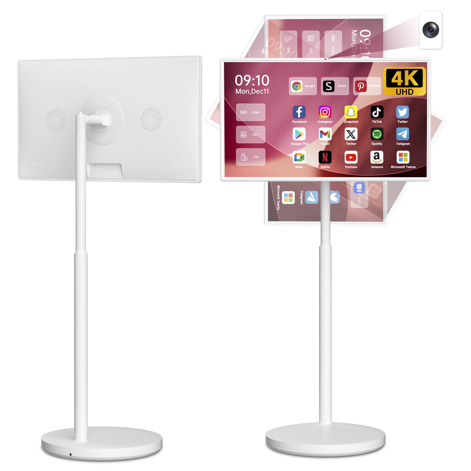 32-Inch Portable Smart TV Android 13 Anti-glare 4K UHD Touch Screen 5 ...