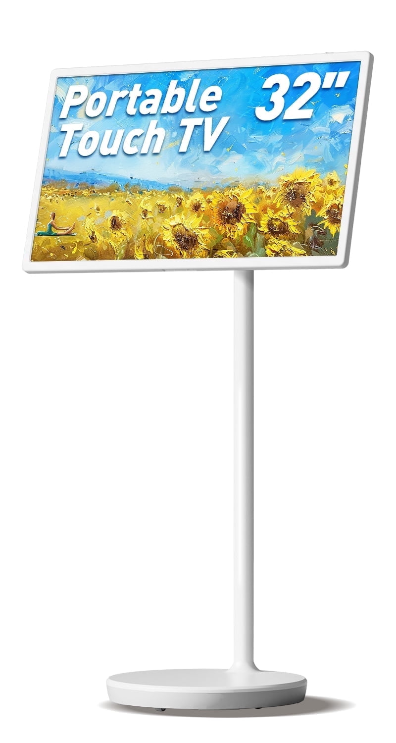 32-Inch Portable TV ,6GB RAM + 128GB Storage, Wireless Touch Monitor ...