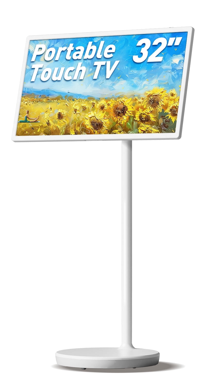 32-Inch Portable TV ,6GB RAM + 128GB Storage, Wireless Touch Monitor ...
