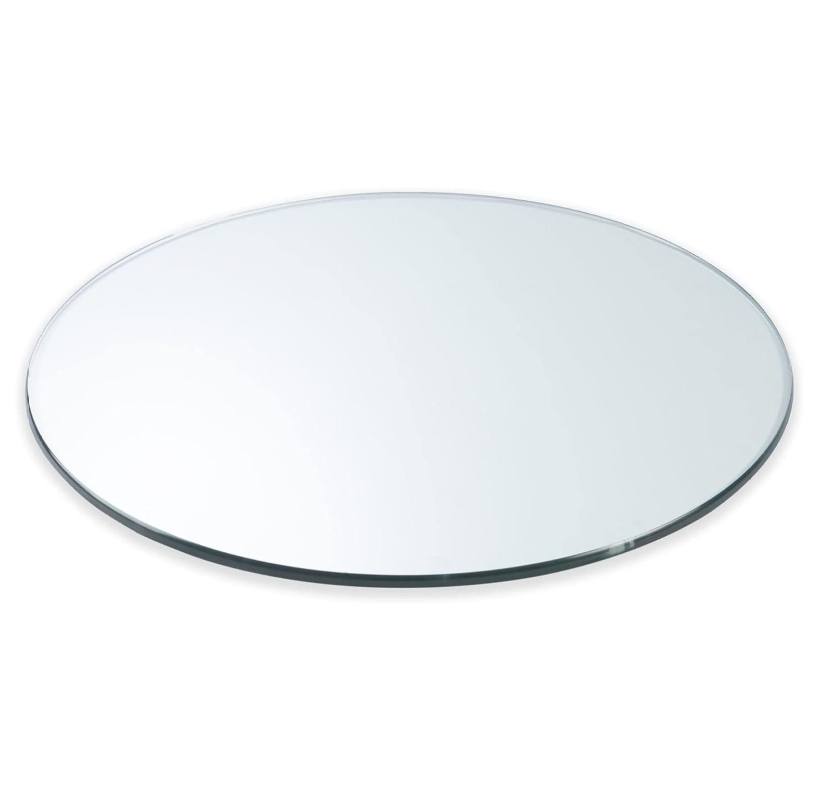 32" Inch Round 1/4" Thick Clear Glass Table Top with flat polished Edge ...